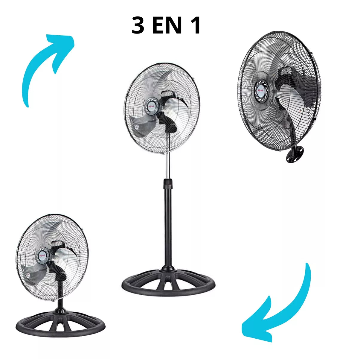 Ventilador 3 En 1 Mytek 3392 Plus De 18 Pulgadas 3 aspas metalicas ...
